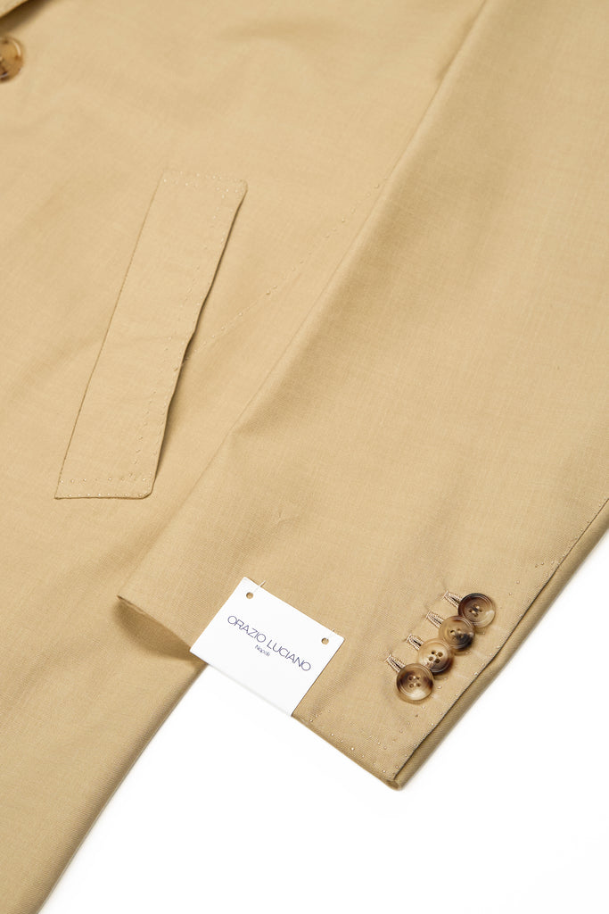 Orazio Luciano Beige Cotton/Wool/Silk Overcoat – Drop 93