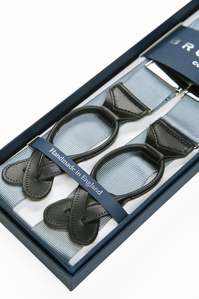 Brunati Como Blue-Grey Satin Braces – Drop 93