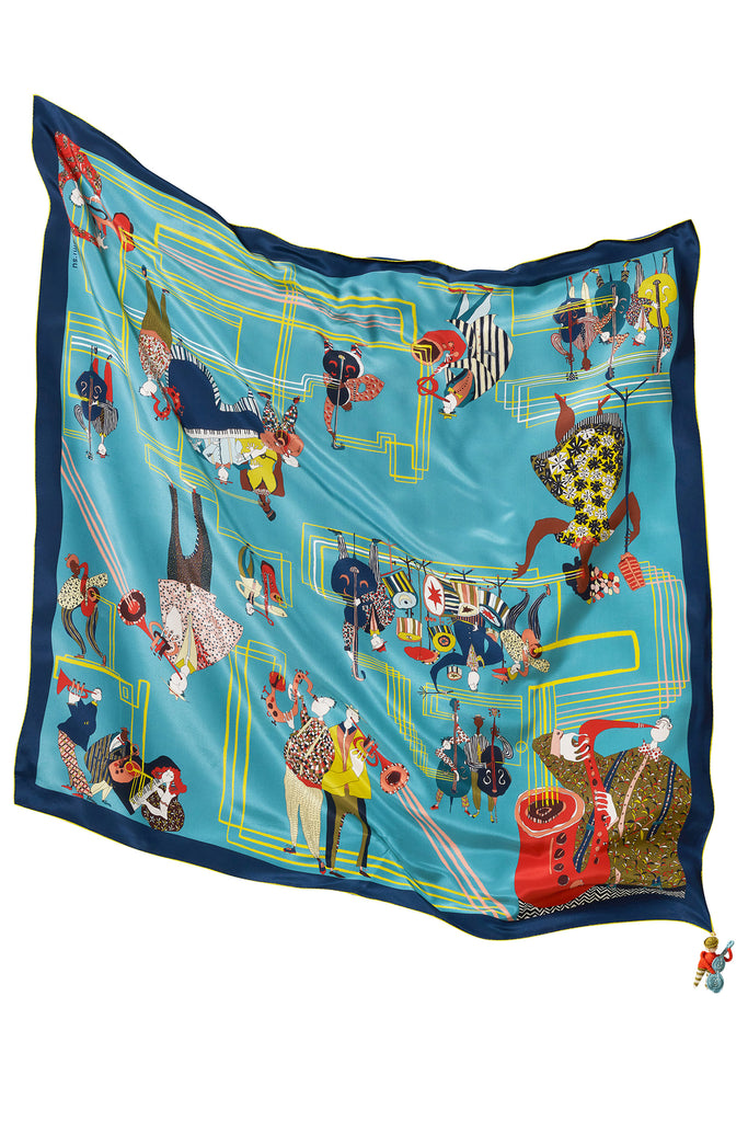 Rumisu ES726 All That Jazz Silk Scarf – Drop 93