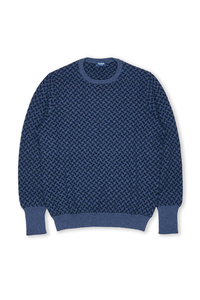 Drumohr Blu Chiaro Razor Blade LS Cashmere Sweater – Drop 93